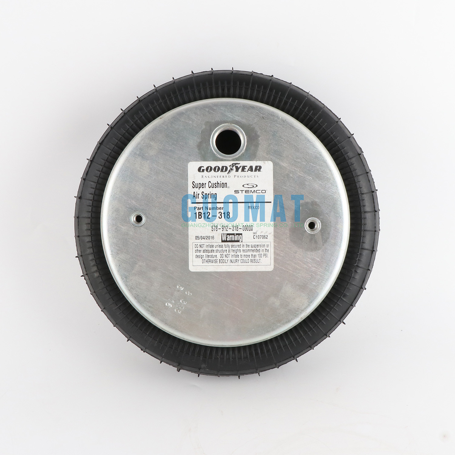 Air Shock Suspension Goodyear 1B12-318 M8 Bolts Single Convoluted Air ...