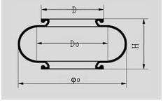 Rubber Industrial Single Convolution Air Spring Used For Mechanical ...