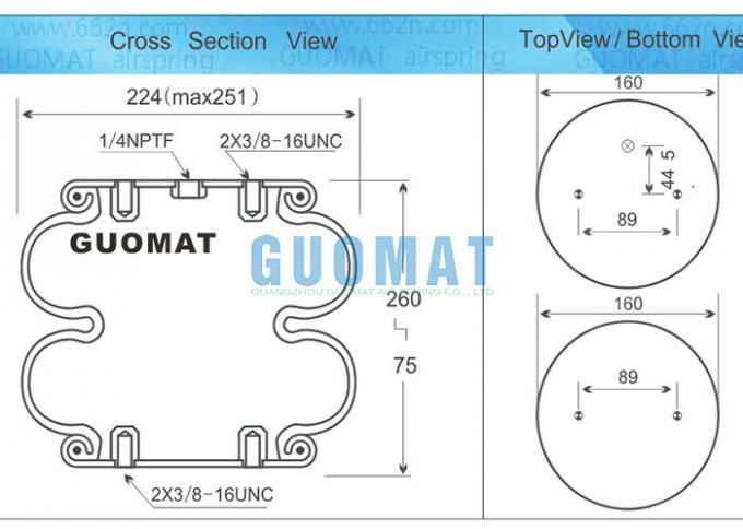 W01-358-6910 Firestone Industrial Air Spring 2B9-200 2B9-202 Goodyear ...