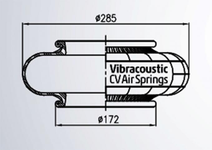 Natural Rubber GUOMAT 230116-1 Single Convoluted Air Spring V1B20 ...