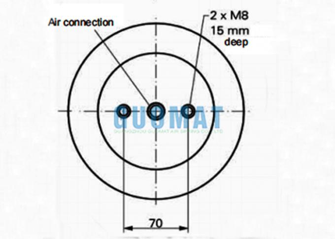 Gas Filled Double Convoluted Air Suspension Bellow WBZ250-E1 WBZ250-E2 ...