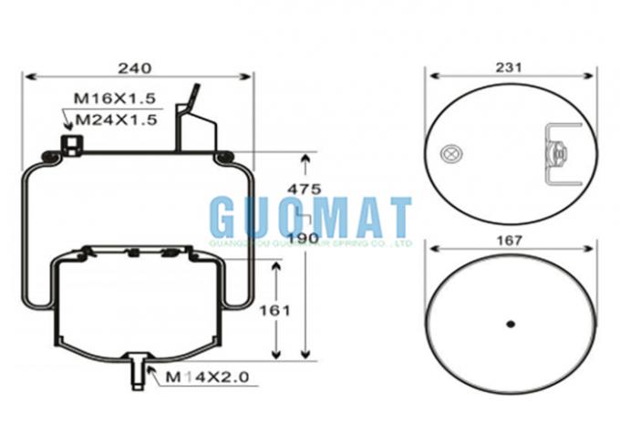 Contitech Truck Air Spring 1R10-704 for Volvo Suspension